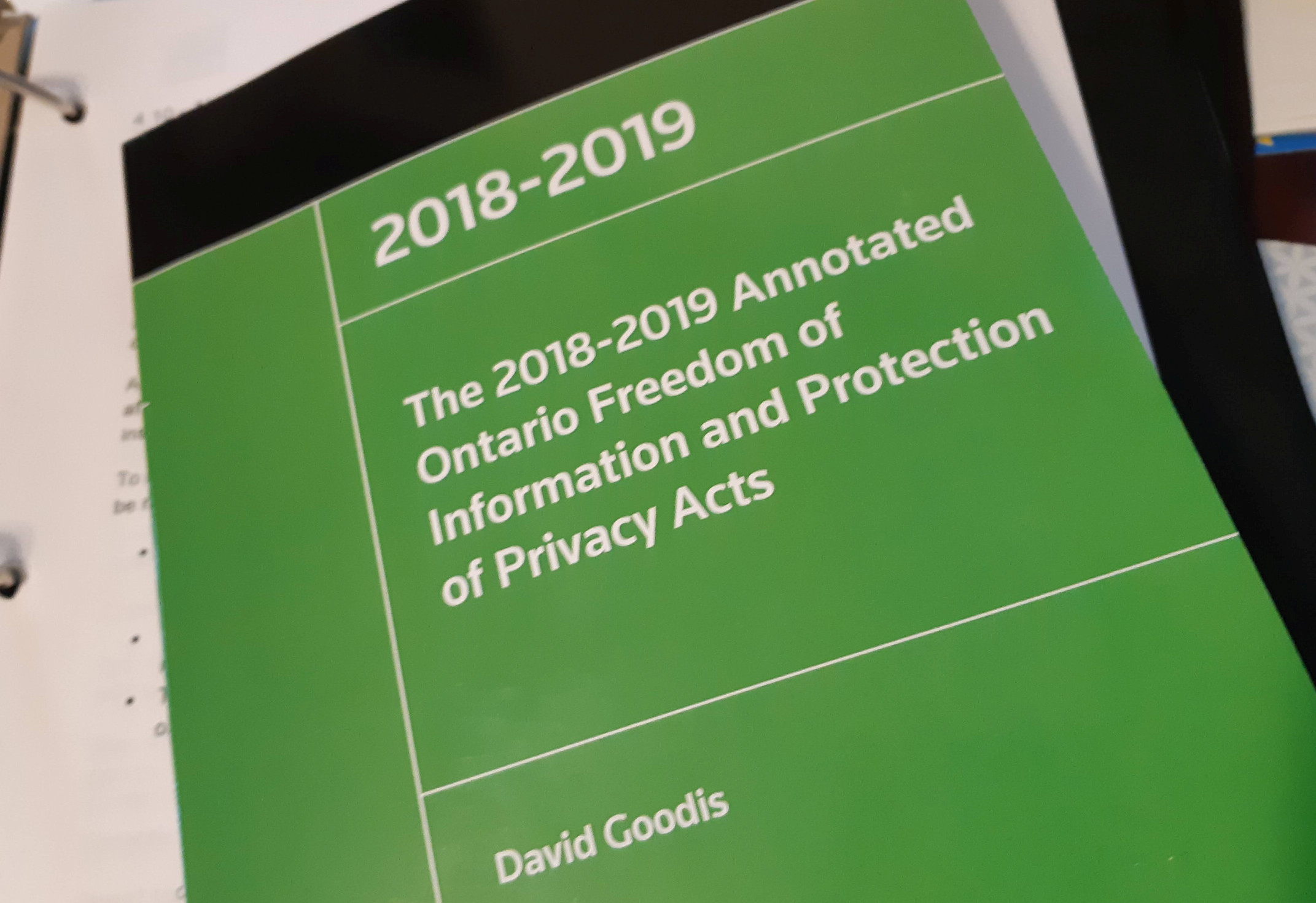 The 2018-2019 Annotated Ontario Freedom of Information and Protection ...